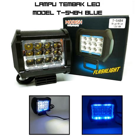 Jual LAMPU TEMBAK LED MODEL T 5484 12MATA LED PUTIH Shopee Indonesia