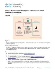 Lab Setup a Multi VM Environment pdf Práctica de laboratorio Configurar un entorno