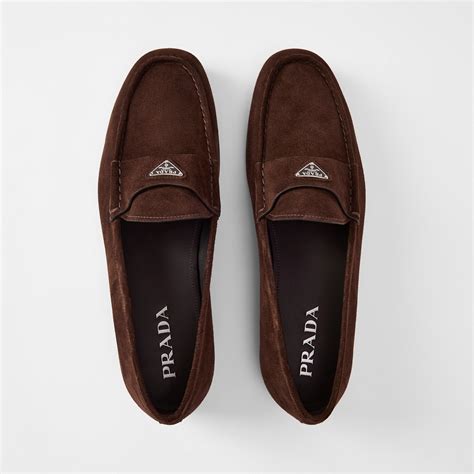 Prada Mens Italian Craftsmanship Loafers Men Dark Brown Flannels