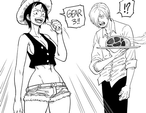 Monkey D Luffy Sanji And Luffyko One Piece Drawn By Bbbaalbuddy