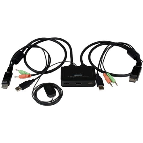Startech Com Port Usb Hdmi Cable Kvm Switch With Audio And Remote Switch Usb Powered