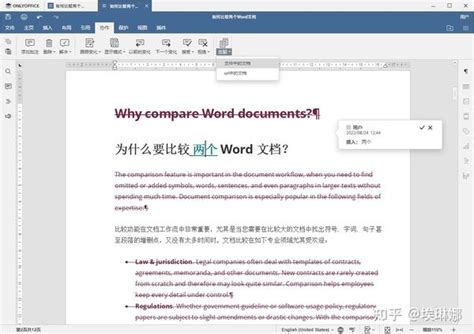 如何比较两个 Word 文档的不同 知乎 如何比较两个 Word 文档的不同 知乎