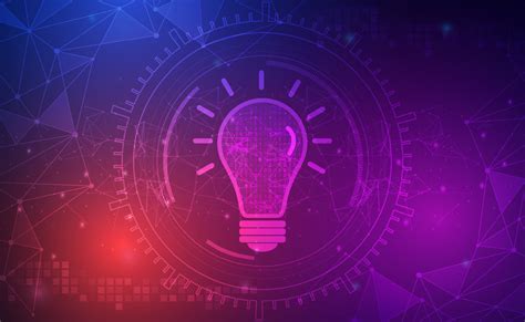 Digital Technology Banner Pink Blue Background Concept Creative Idea Inspiration And Innovation