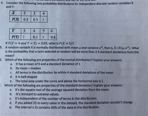 Solved Consider The Following Two Probability Chegg
