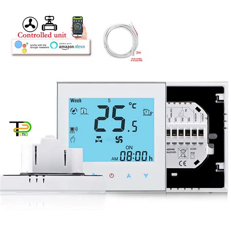 Tuya Wifi Temperature Sensor Rs485 For Room Air Thermostat 220v 24v 2 Pipe Fan Coil Smart Life