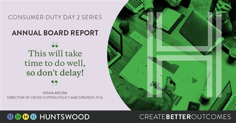 Are You Planning For Your Annual Consumer Duty Board Report Huntswood