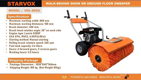 2025 Starvox Vol 800a Walk Behind Floor Sweeper Unused Ritchie Bros