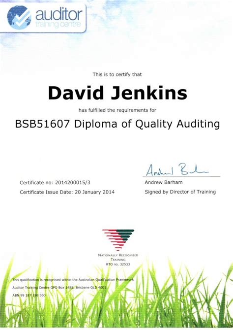 Pdf Bsb51607 Diploma Of Quality Auditing Dokumentips