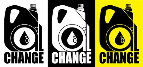 캐니스터가 있는 자동차 오일 체인지 로고 안정적인 기계 엔진 작동 서비스 센터에서 자동차 유지 보수 및 계절 오일 변경 플랫