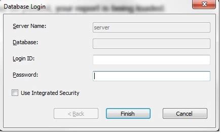 Solved User Prompted For Database Login With Blank Databa SAP Community