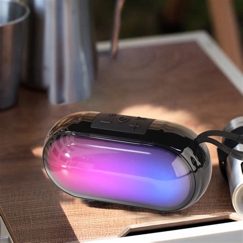 Wireless Speaker With Lanyard Portable Bluetooth Speaker With Rgb Led Lights Louds Sound