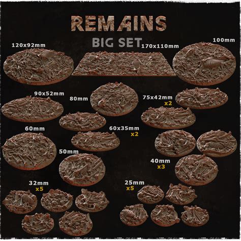 🔨 Remains Bases And Toppers Big Set・ 3d File For 3d Printing・cults