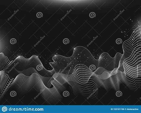 Array With Dynamic Particles Wavy Motion Effect Composition Stock