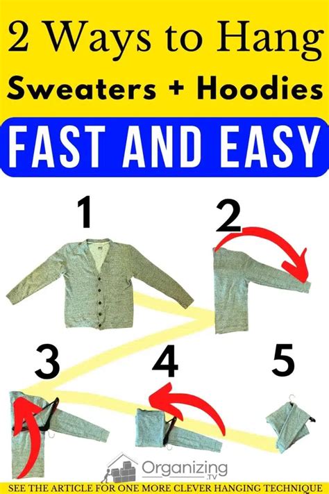 7 Clever Ways To Fold Sweaters And Hoodies Fast Neat And Small Photos Video Organizingtv