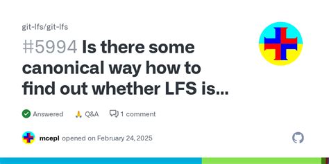 Is There Some Canonical Way How To Find Out Whether Lfs Is Enabled · Git Lfs Git Lfs
