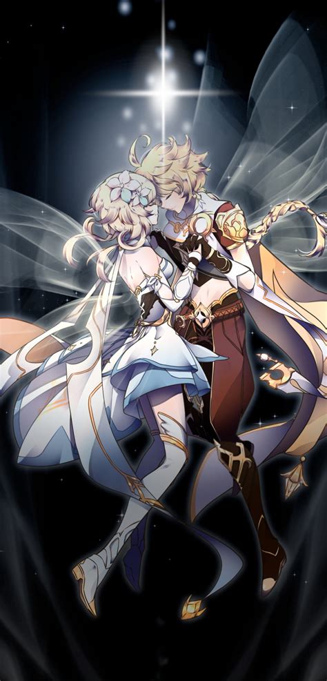 X Resolution Aether And Lumine Genshin Impact Dance X Resolution Wallpaper