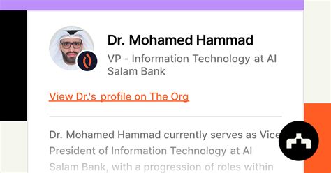 Dr Mohamed Hammad Vp Information Technology At Al Salam Bank The Org