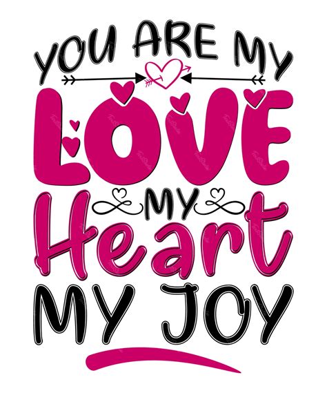 Jij Bent Mijn Liefde Mijn Hart Mijn Vreugde Vectorbestand Illustrator Premium