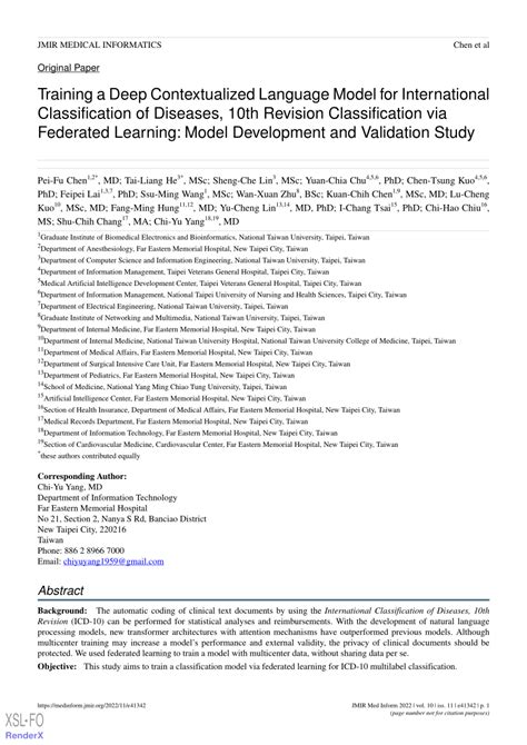 Pdf Training A Deep Contextualized Language Model For International Classification Of Diseases