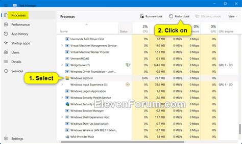 Restart Windows Explorer Exe Process In Windows 11 Windows 11 Forum