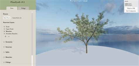 Create 3d Tree Models At The Click Of A Button Built With Threejs R