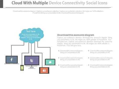 Cloud Computing And Social Networks Powerpoint Template