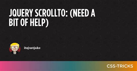 Jquery Scrollto Need A Bit Of Help Css Tricks Css Tricks
