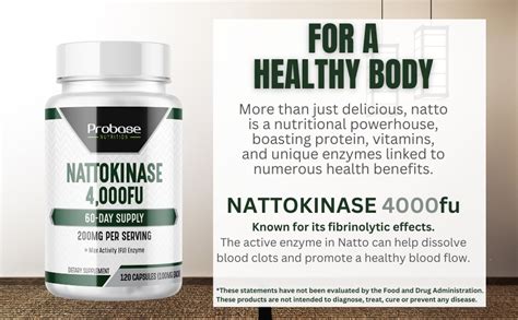 Probase Nutrition Nattokinase Capsules 4000 Fu From