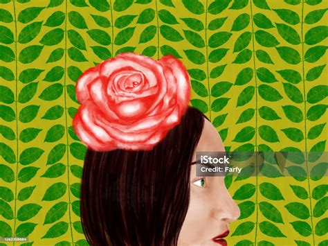 머리에 장미와 여자 고독 부정적인 감정 표현에 대한 스톡 벡터 아트 및 기타 이미지 고독 부정적인 감정 표현 여자 한 명의 여자만 Istock