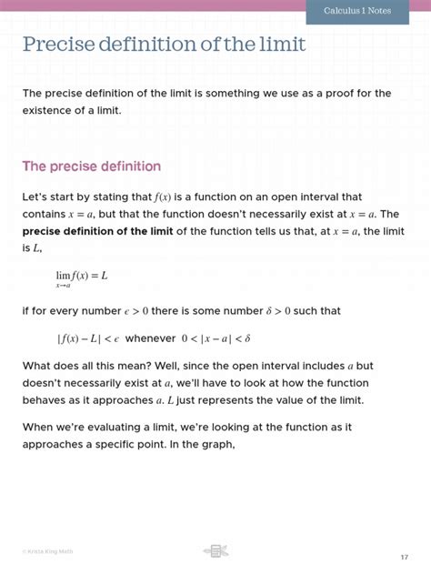 Precise Definition Of The Limit Download Free Pdf Function Mathematics Mathematical Logic
