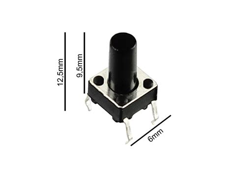 Push Button Chave Táctil 6x6x95mm Kit Com 5 Unidades Usinainfo