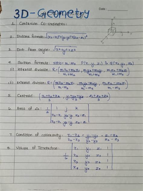 3d geometry short notes pdf geometry