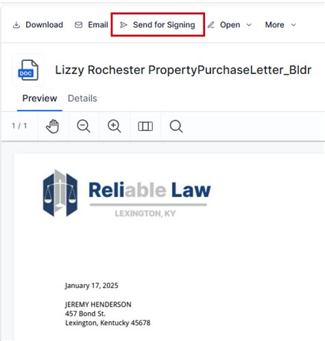 Sending Documents Using Docusign Practice Management