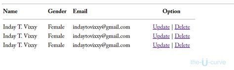Basic Php Database Update The Ü Curve
