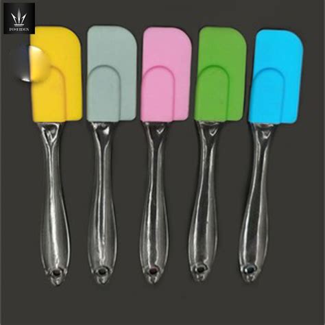 ไม้พายซิลิโคน ปาดเนย ทาแยม ขนาด19 ซม ด้ามใส คละสี Shopee Thailand