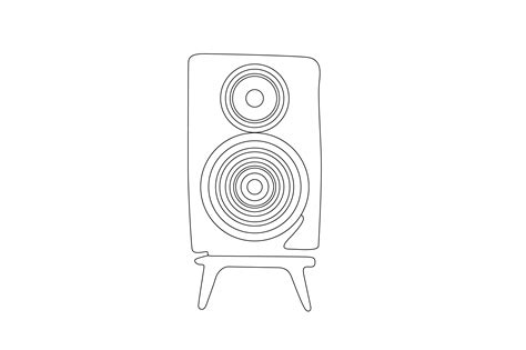 Line Art Of A Speaker Vector Art Graphic By Graphics Studio Zone Creative Fabrica