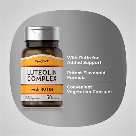 Luteolin Complex With Rutin 100 Mg 50 Vegetarian Capsules