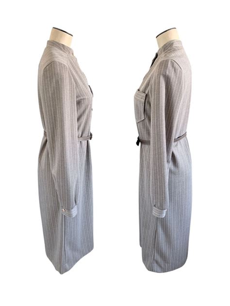 Vintage 1960s Jennifer Gee Misses Gray Polyester Dre Gem