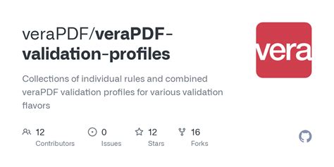 Github Verapdfverapdf Validation Profiles Collections Of Individual