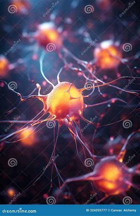 Colorful Neural Network Cells With Connecting Lines Stock Illustration Illustration Of