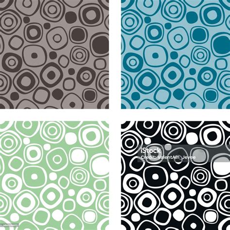 원활한 벡터 기하학 패턴의 집합입니다 손으로 그린 동그라미와 끝 없는 인쇄 배경 그래픽 일러스트입니다 서식 파일 커버 패브릭