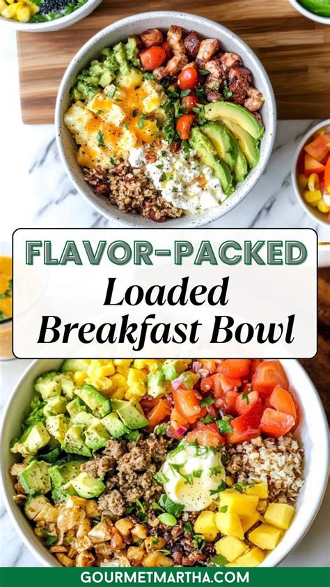 Hearty Loaded Breakfast Bowl Recipe Breakfast Bowls Breakfast