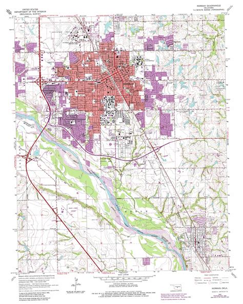 Norman Topographic Map 124000 Scale Oklahoma