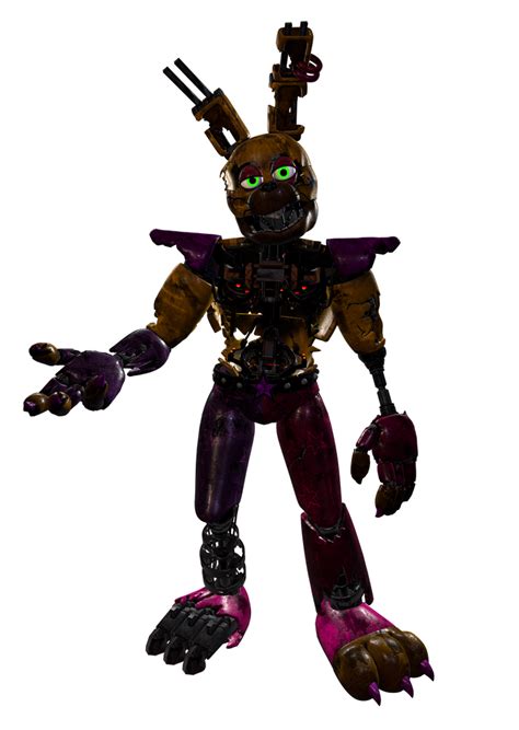 [c4d render] shattered glamrock springbonnie v2 by blackroseswagz on
