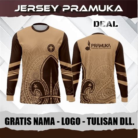 Jual Jersey Pramuka Kaos Pramuka Printing Custom Gratis Nama Logo