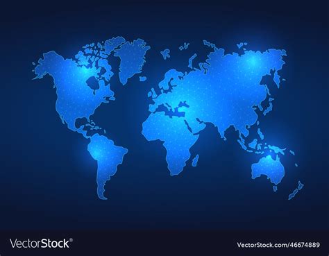 Background Technology World Map That Can Search Vector Image
