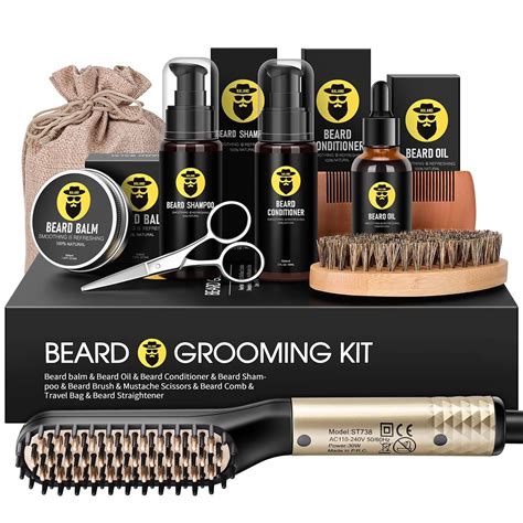 Beard Straightener Kit Beard Growth Grooming Kit Beard Straightener