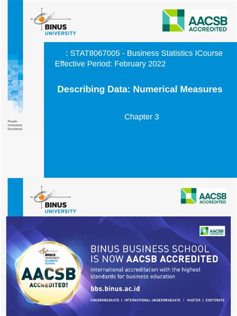Describing Data And Numerical Measures Pdf Median Standard Deviation