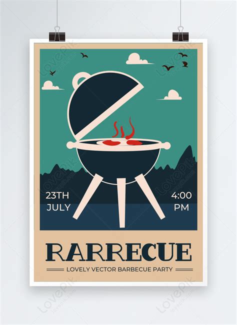 빈티지 Bbq 파티 포스터 이미지 사진 466654153 무료 다운로드