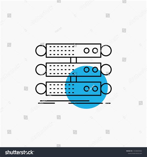 Server Structure Rack Database Data Line Vector De Stock Libre De Regalías 1253843362